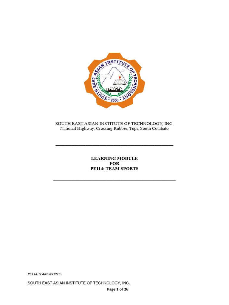 Pe114 Volleyball Module | PDF | Volleyball | Sports