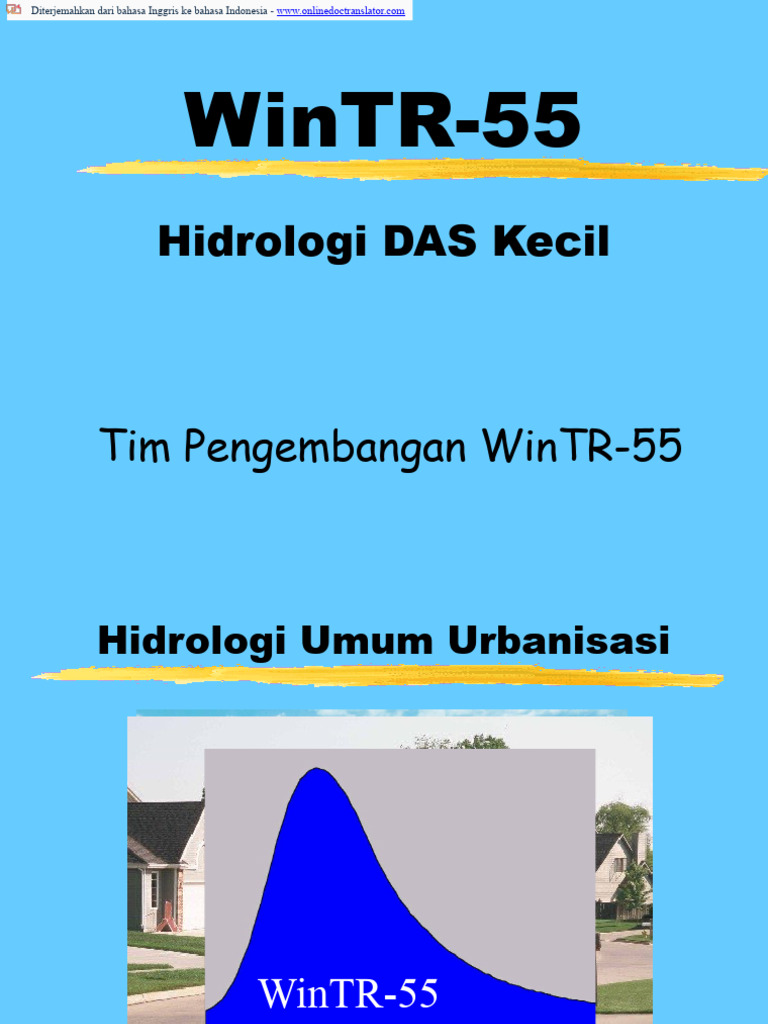 WinTR-55 Tutorial .En - Id | PDF | Sains & Matematika | Teknologi & Rekayasa
