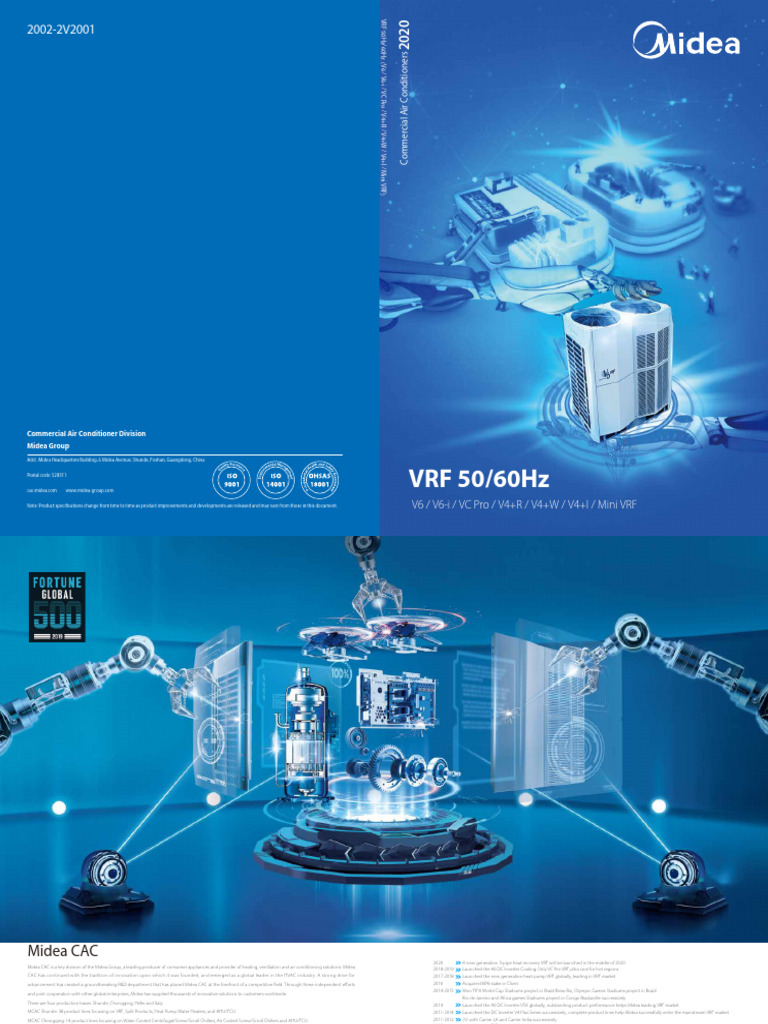 PD - CAC - Midea - V6 - V6-I - VC Pro - V4+R - V4+W - V4+I - Mini VRF - VRF - Catalog - 20191230 ...