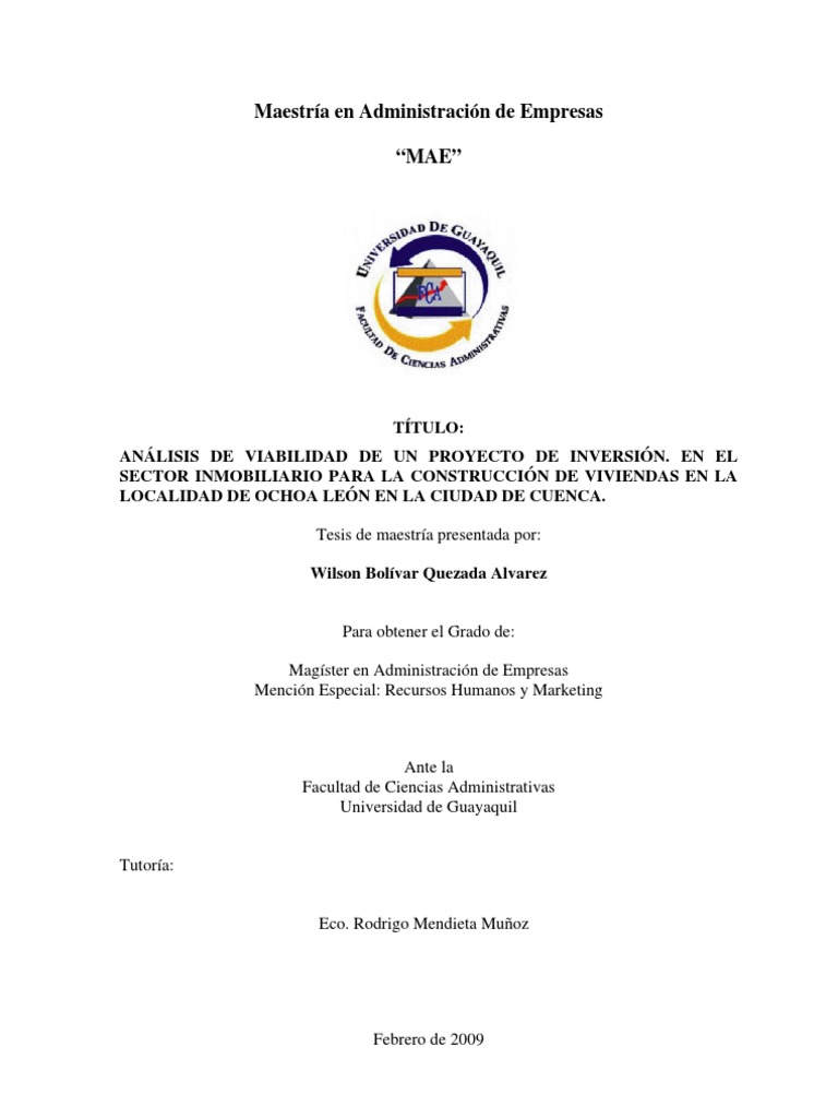 Tesis Wilson Quezada A PDF | PDF | Ecuador | Mercado (economía)