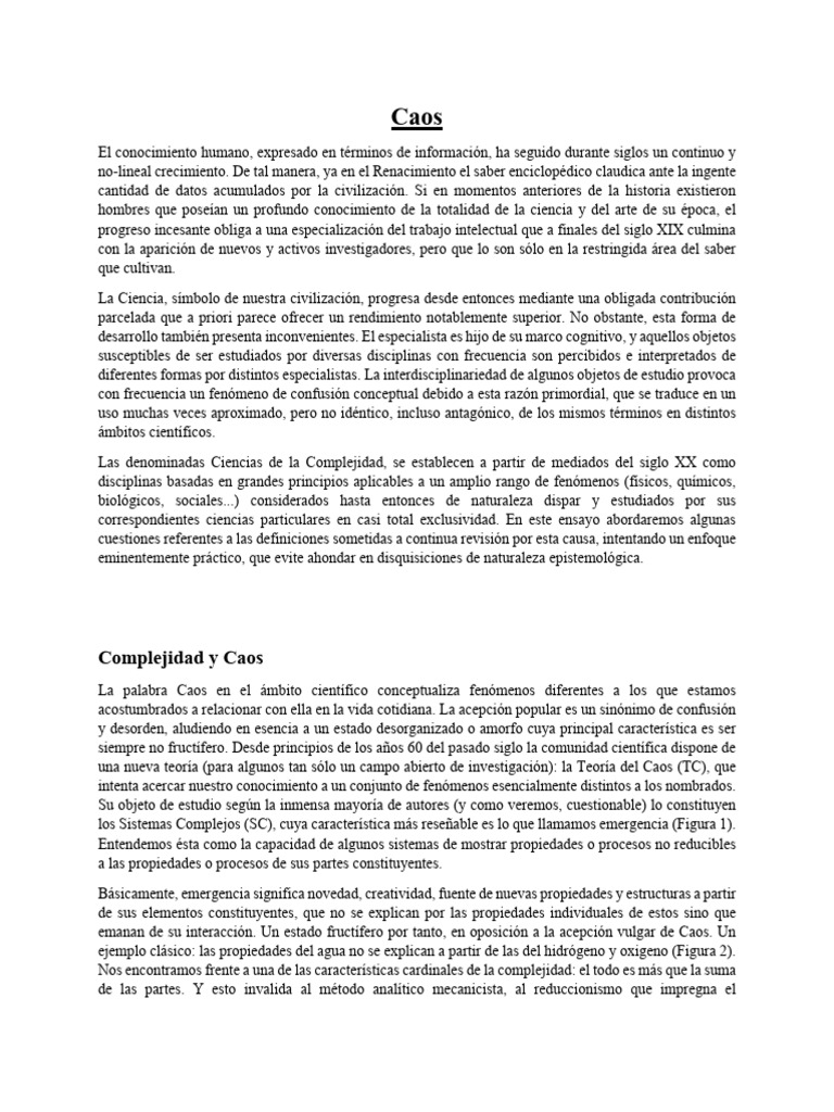 Caos | PDF | Teoría del caos | Sólido