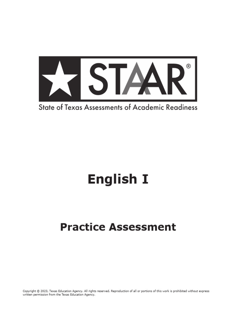2023 Staar Redesign English I Practice Test | PDF | Narration | Toys