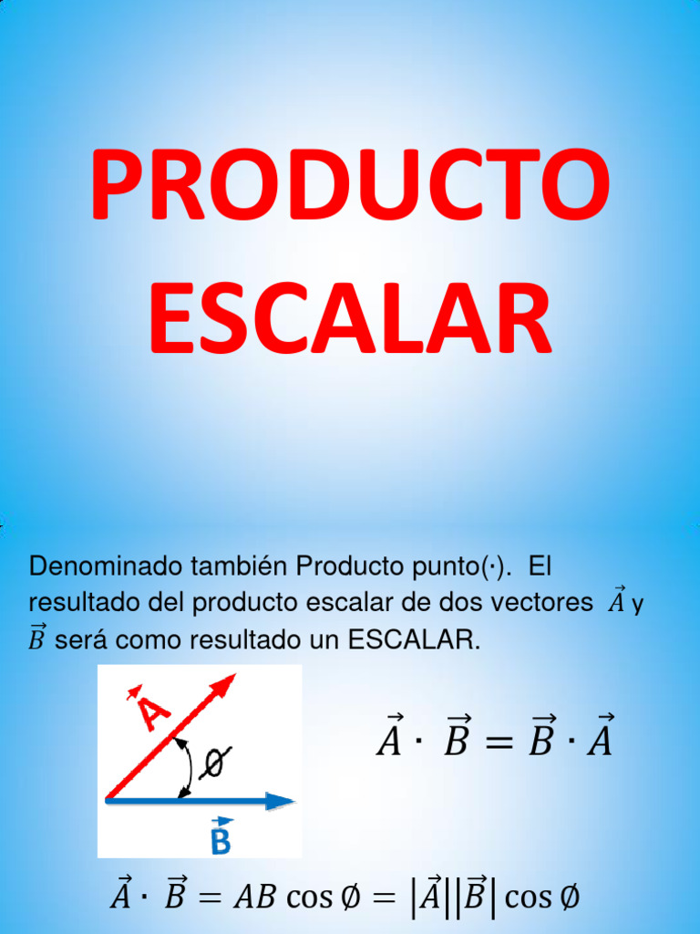 Ejercicio De Producto Escalar Pdf