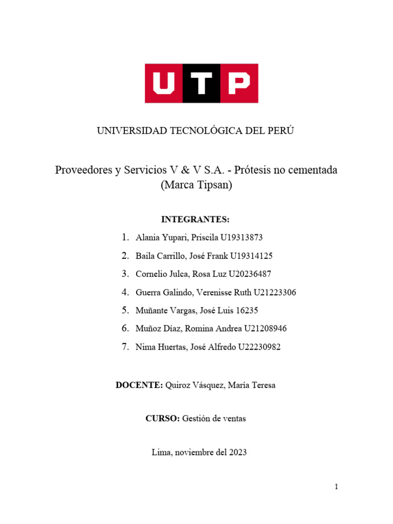 TA3 G. Ventas | PDF | Business | Marketing