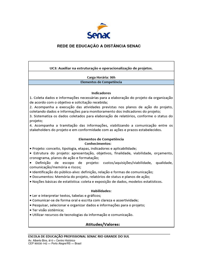 UC3 - Auxiliar na estrutura o e operacionaliza o de projetos. ok | PDF ...