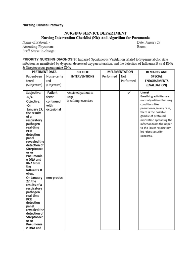 Clinical Pathway | PDF | Pneumonia | Influenza