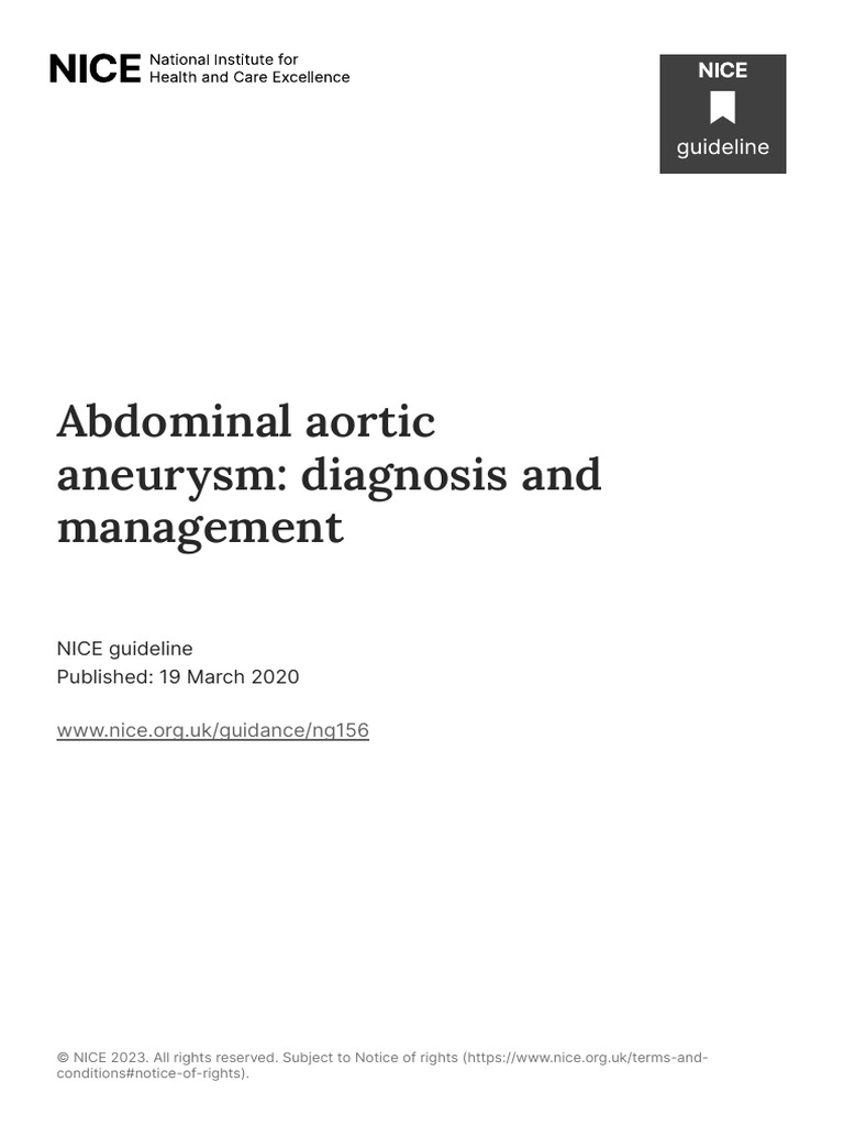 Abdominal Aortic Aneurysm Diagnosis and Management PDF 66141843642565 ...