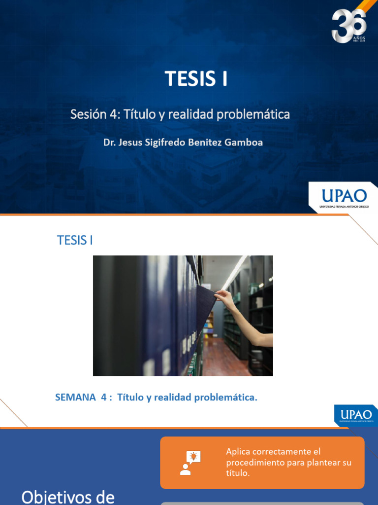 S - 4 - PPT - Título y Realidad Problemática | PDF | Teoría | Cognición