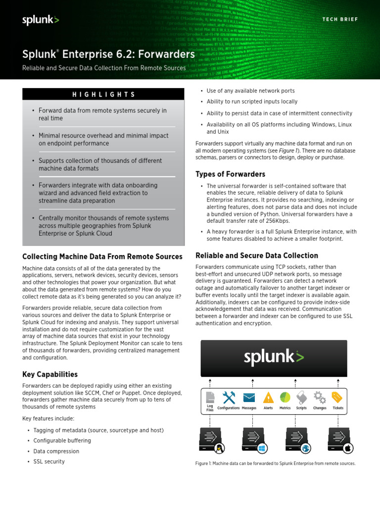 Splunk Forwarders Tech Brief | Download Free PDF | Application Software ... Splunk Forwarders Tech Brief | Download Free PDF | Application Software ...
