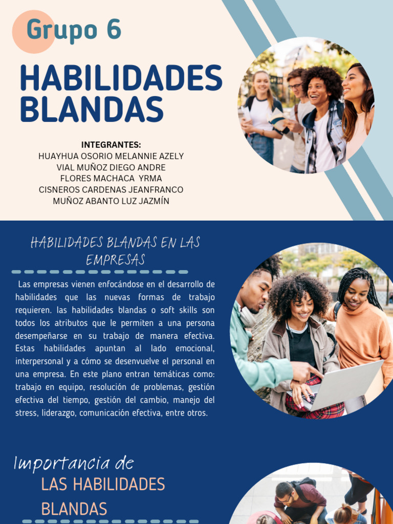 7 Soft Skills For Students Educational Presentation in Orange Navy and ...