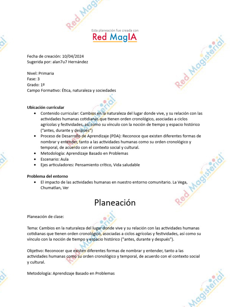 Planeación | PDF | Pensamiento | Aprendizaje Planeación | PDF | Pensamiento | Aprendizaje