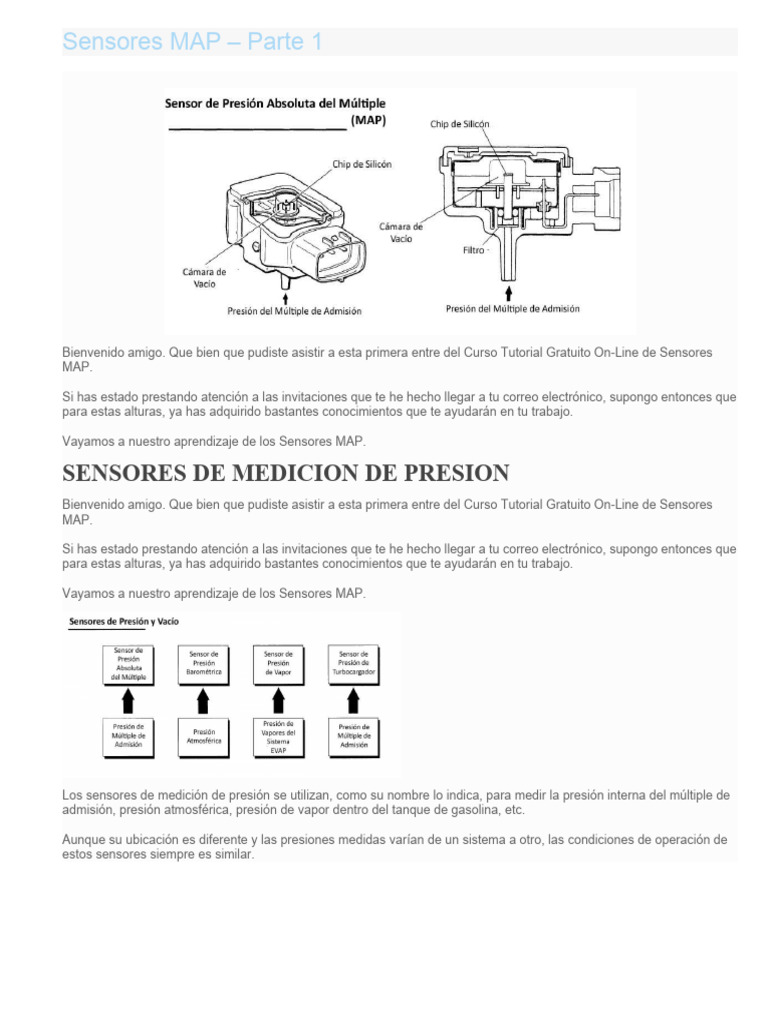 Sensores MAP | PDF | Sensor | Medida de presión