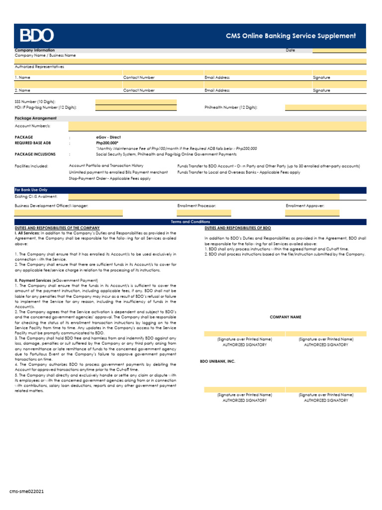 Annex A1 - SME Packages - Service Supplement Form - Egov Direct | PDF ...