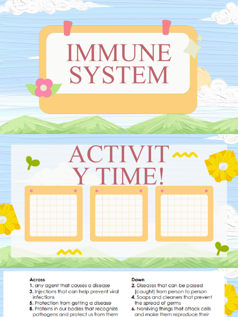 Colorful Cute Playful Illustration Group Project Presentation Pdf Immune System Adaptive