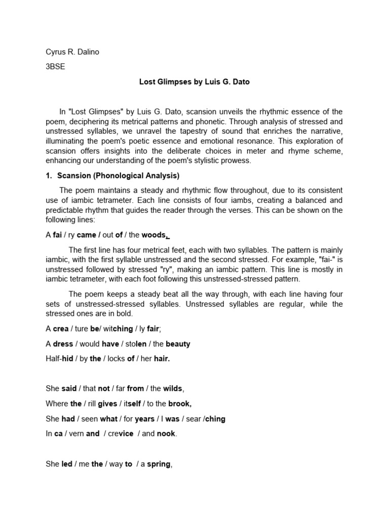 LOST GLIMPSE | PDF | Verb | Noun