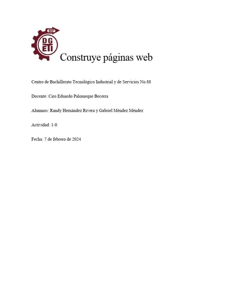 Introducción a la creación de páginas web | PDF | HTML | Red mundial
