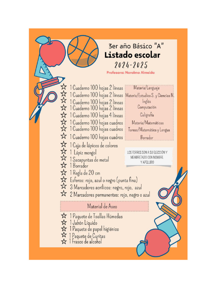 Lista de Utilies 3ero | PDF