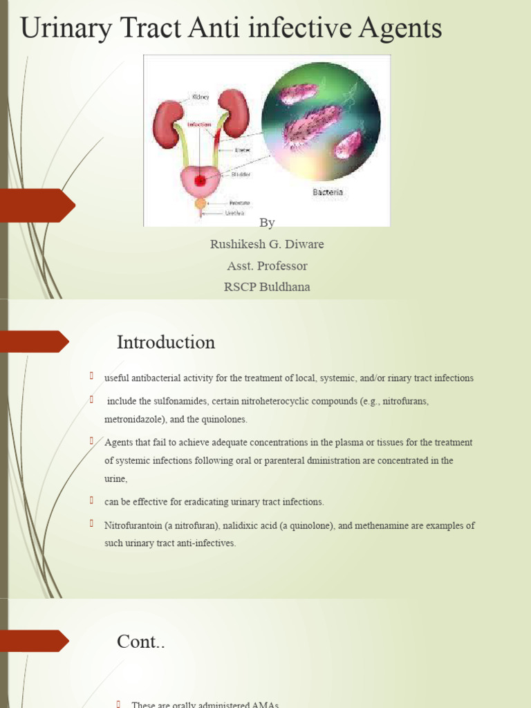 Urinary Tract Anti infective Agents | PDF | Medical Specialties