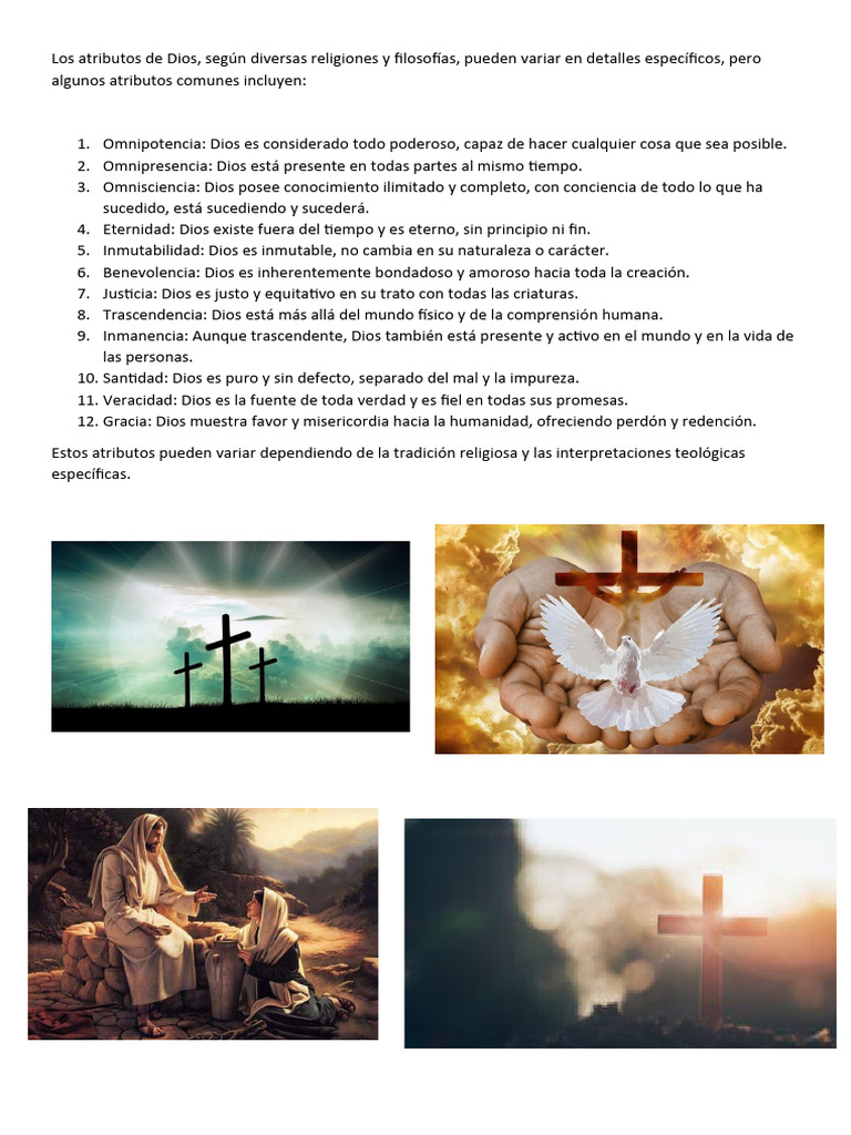 Los atributos de Dios | PDF | Dios | Selva