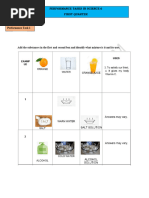 Performance Task Quarter 1 SCIENCE 6 | PDF | Solution | Mixture