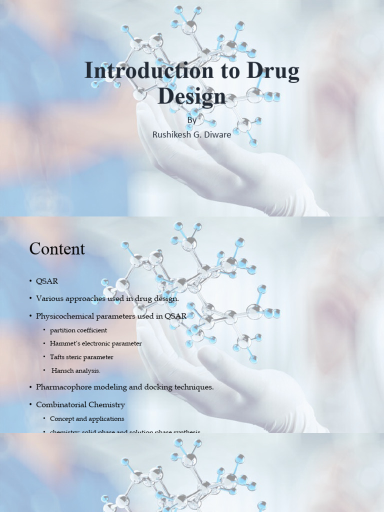 Introduction To Drug Design | PDF | Quantitative Structure–Activity Relationship | Drug Design