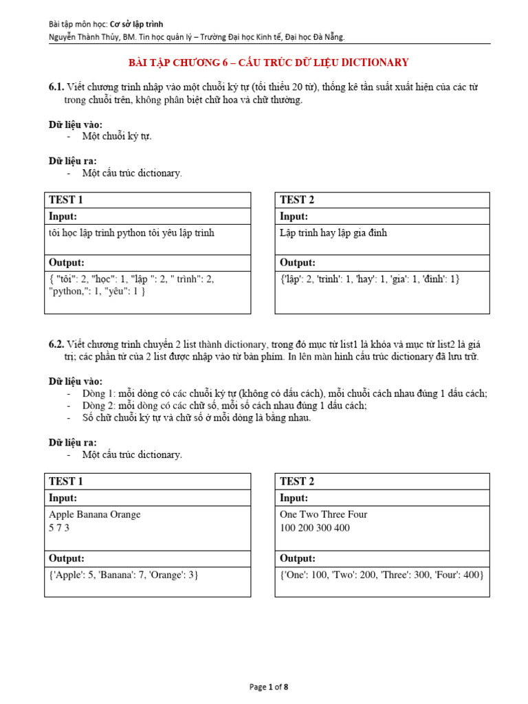 Exercise Chapter6 | PDF