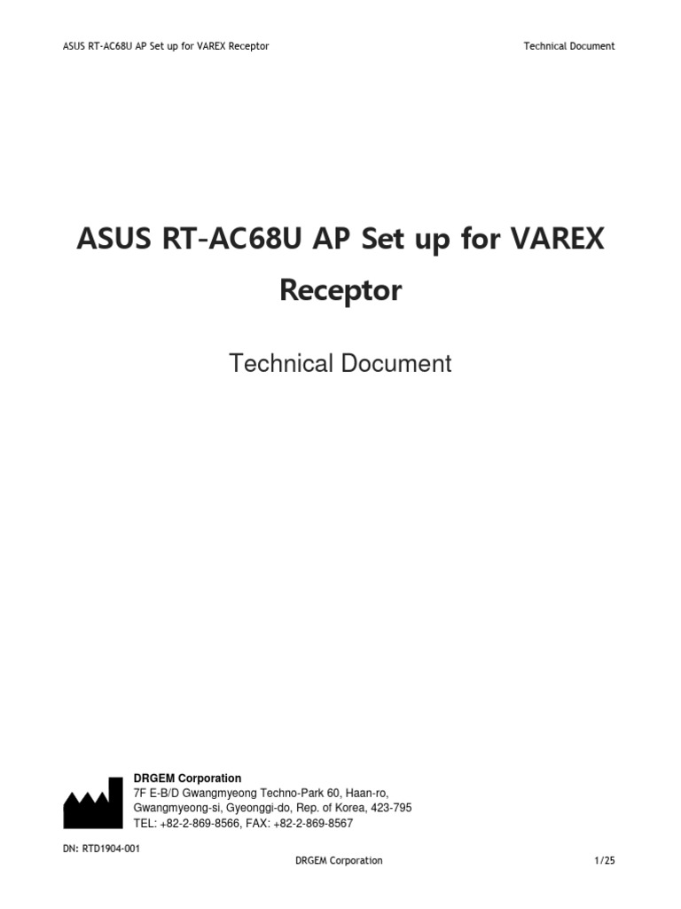 ASUS RT-AC68U AP Set Up For VAREX Receptor | PDF | Ip Address | Power ...