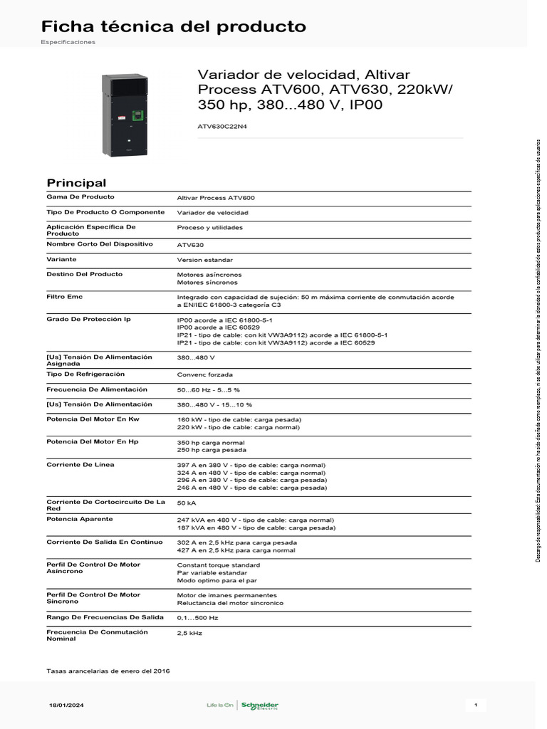 Schneider Electric - Altivar-Process-ATV600 - ATV630C22N4 | PDF | Relé ...