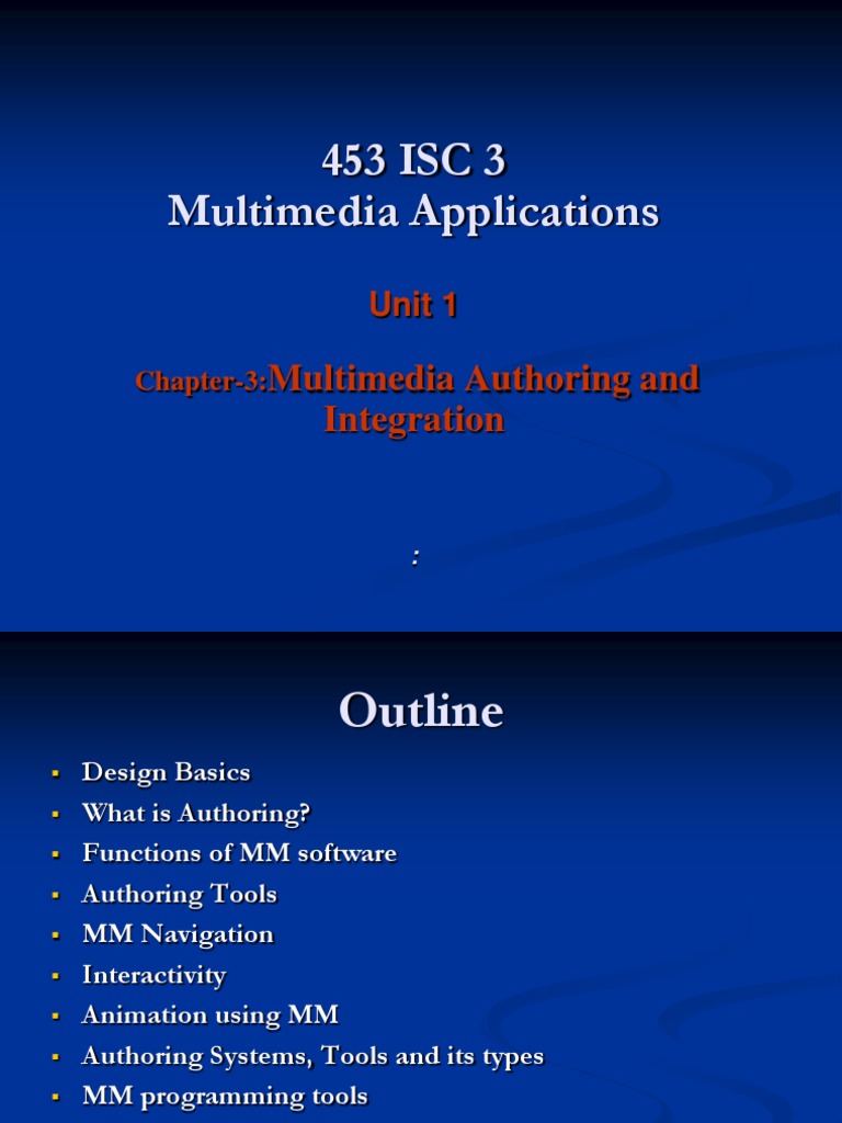 Chapter-3 Multimedia Authoring and Integration | PDF | Adobe Flash | Multimedia