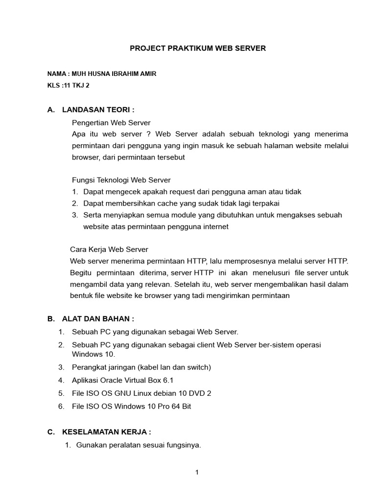 MUH HUSNA IBRAHIM AMIR - LK1 Web Server Debian 10 | PDF