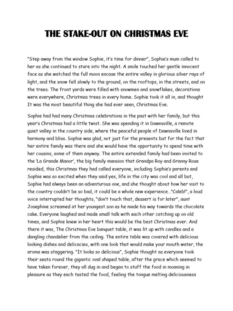 Christmas Eve Santa Stakeout Tale | PDF
