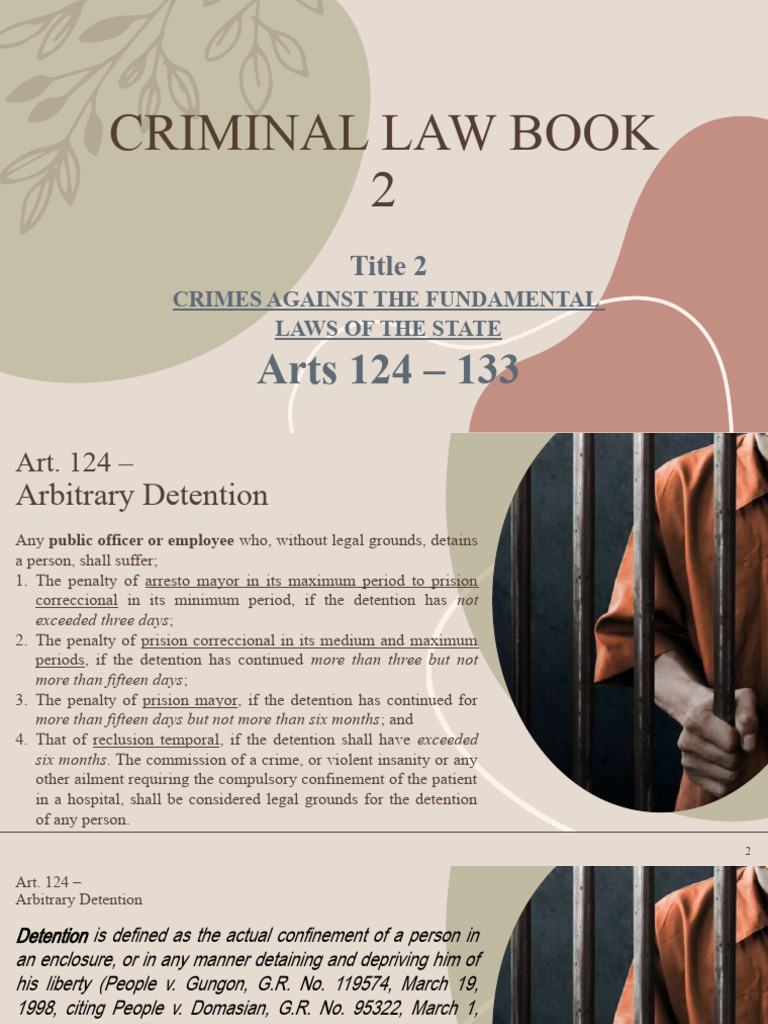 Title 2.articles 124 133 9 | PDF | Detention (Imprisonment) | Crimes