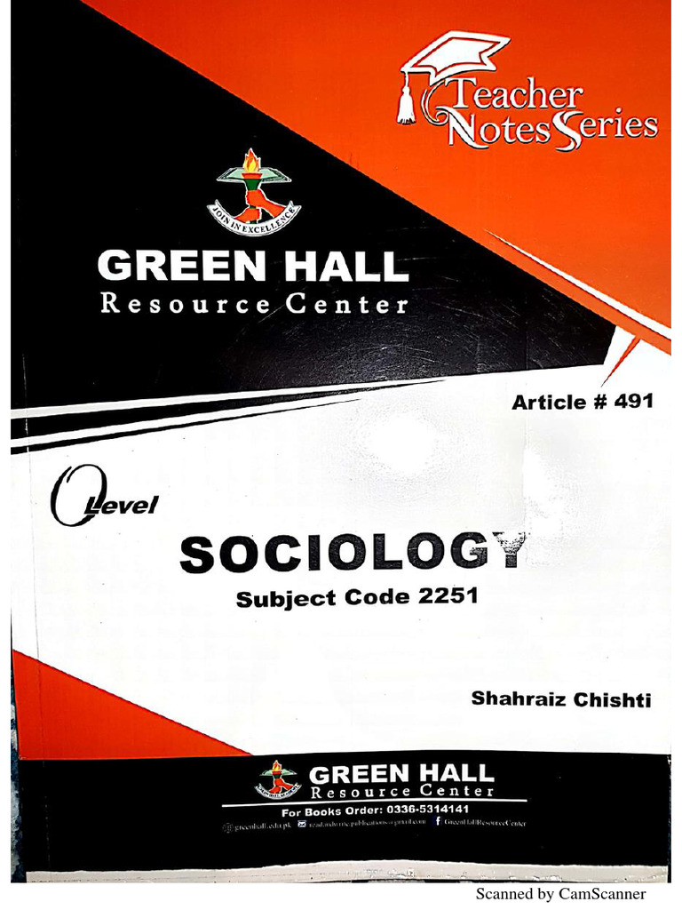 O Level Sociology 2251 Sociology o Level Notes by Shahraiz Chishti ...