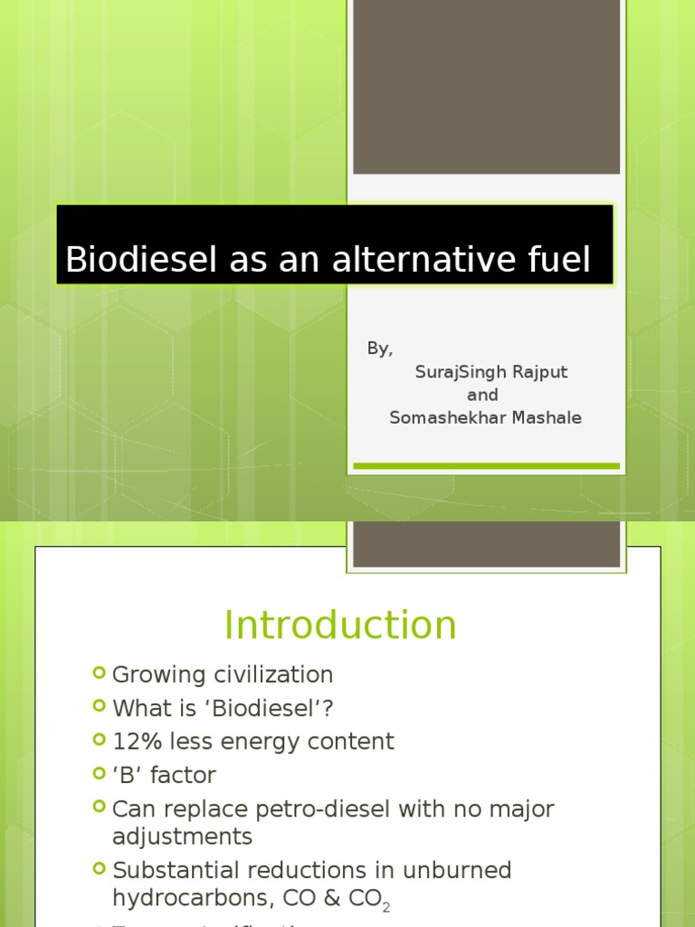 Biodiesel As An Alternative Fuel | PDF