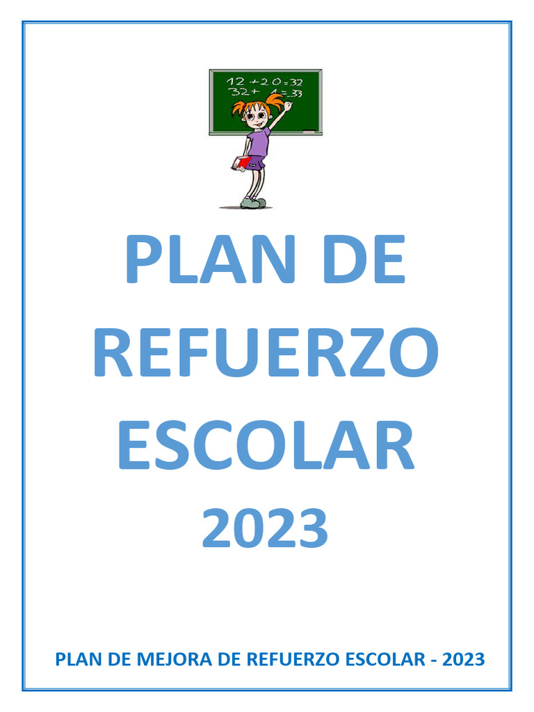 PLAN DE REFUERZO ESCOLAR 2do GRADO 2023 | PDF | Evaluación | Educación primaria