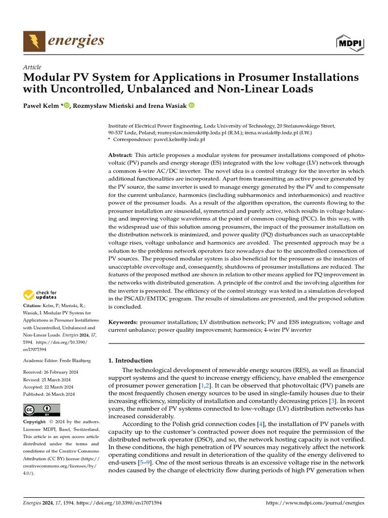 Energies 17 01594 v2 | PDF | Power Inverter | Rectifier