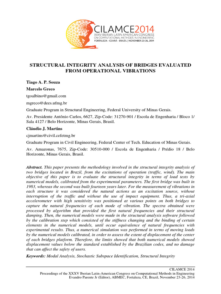 Structural Integrity Analysis of Bridges | PDF | Matrix (Mathematics ...