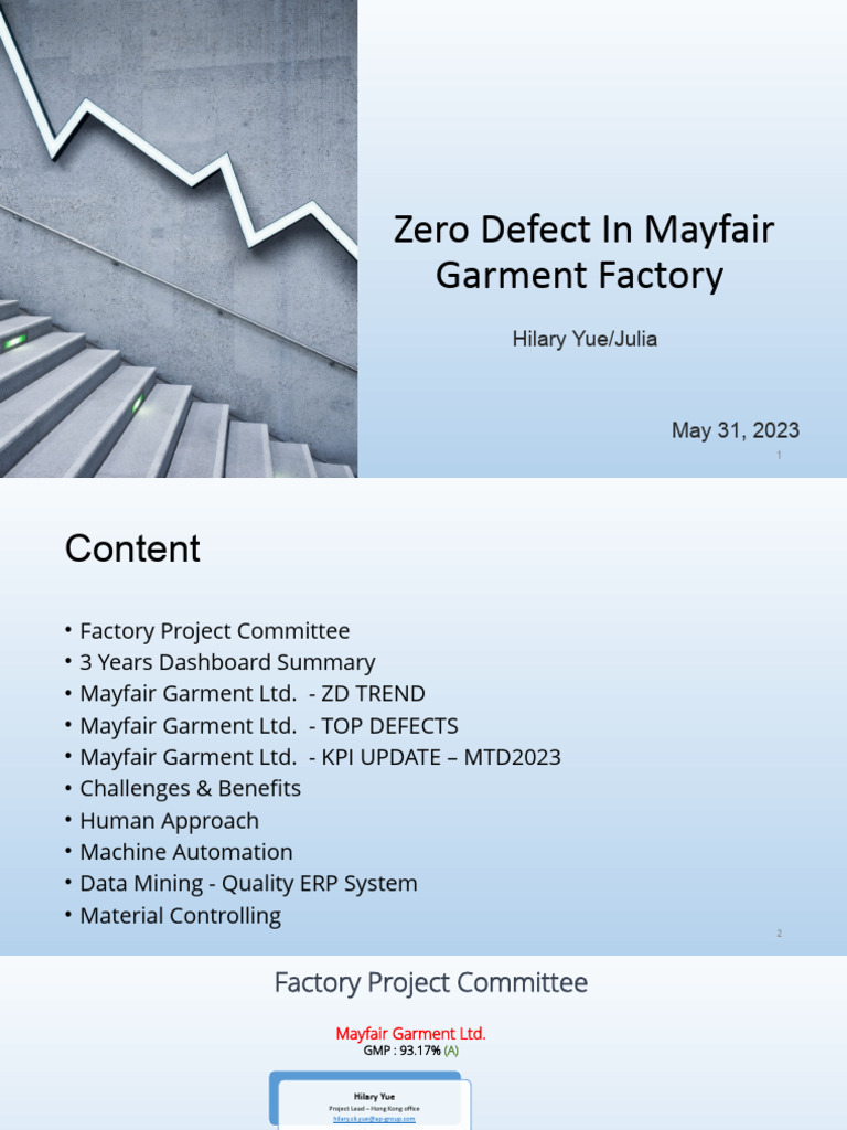 Zero Defect in Mayfair Garment Factory | PDF | Enterprise Resource ...