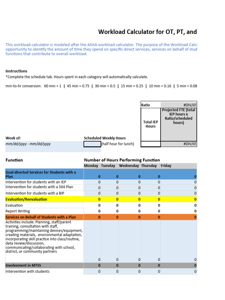 Final Workload Calculator - June 2023 | PDF | Individualized Education ...