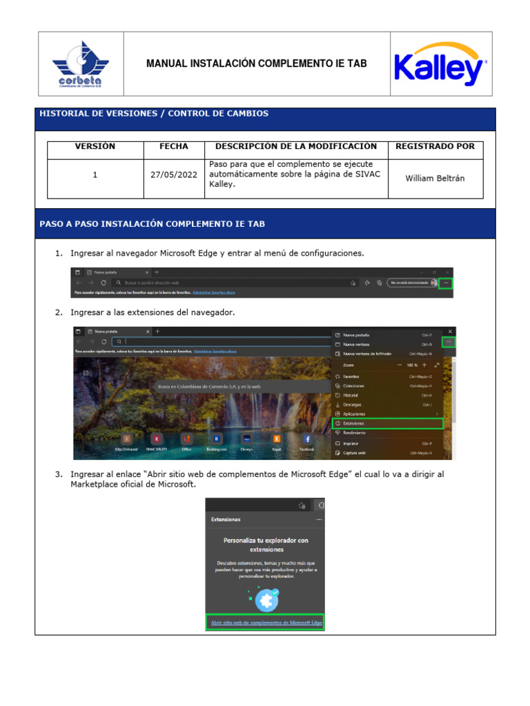 V2 - Manual Complemento SIVAC Kalley EDGE | PDF | explorador de ...