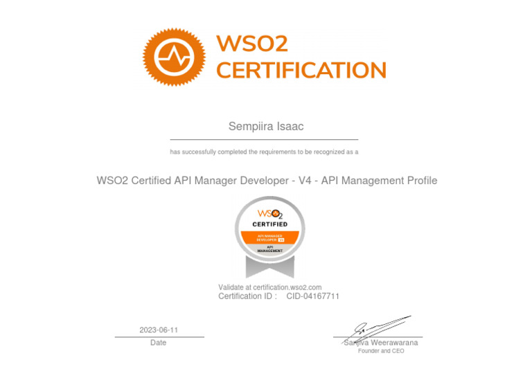 WSO2 Certified API Manager Developer | PDF