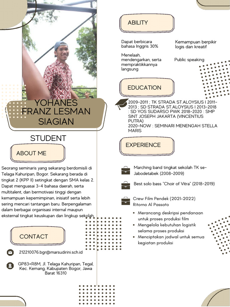 CV Yohanes Franz Lesman | PDF