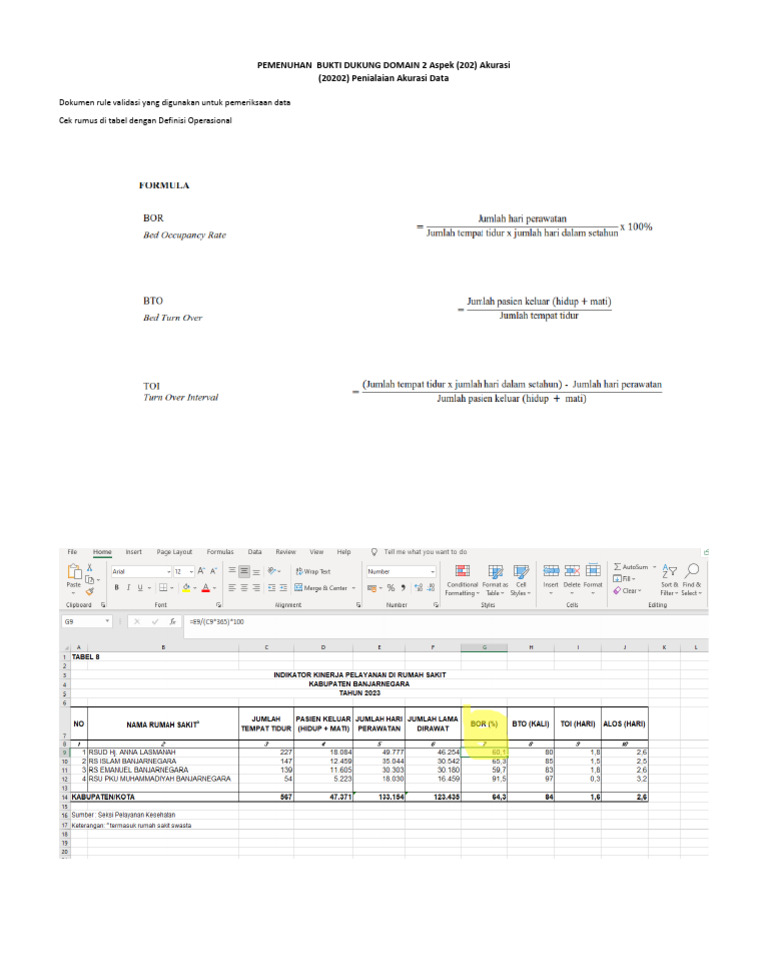 Akurasi - Penilaian Akurasi Data (Cek Rumus Di Tabel Dengan Di DO) | PDF