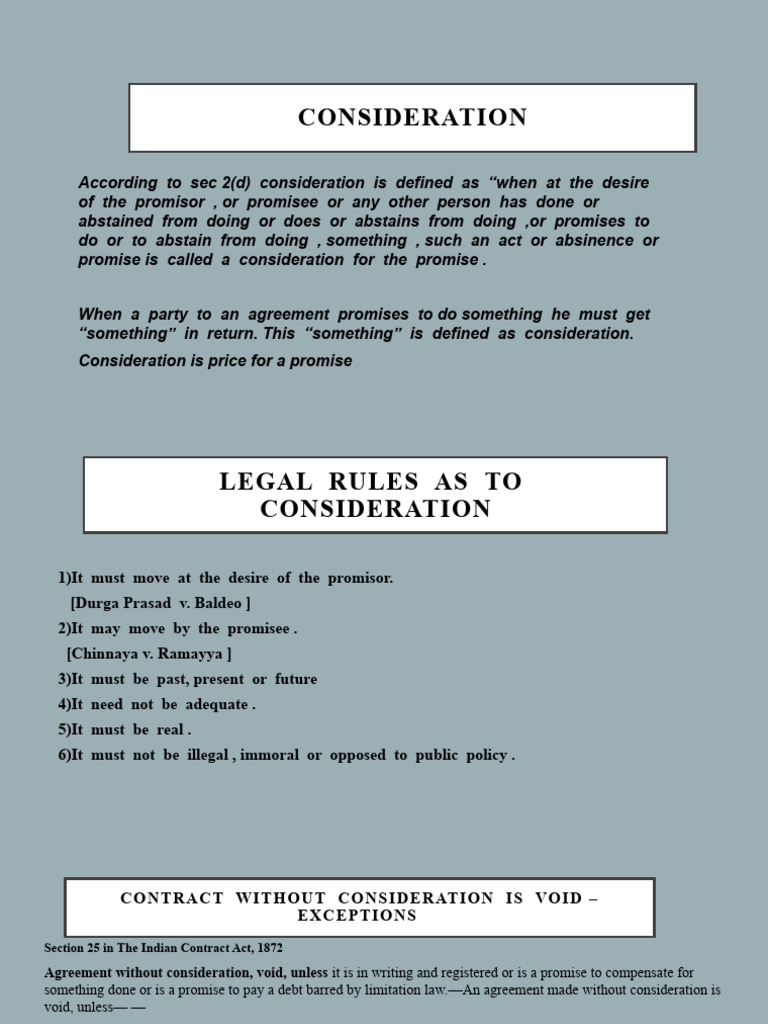 Week 4 - Consideration FINAL | PDF | Consideration | Estoppel
