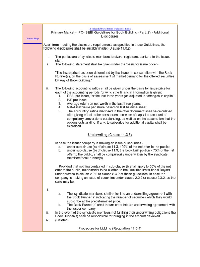 Primary Market - IPO-SEBI Guidelines For Book Building (Part: 2 ...