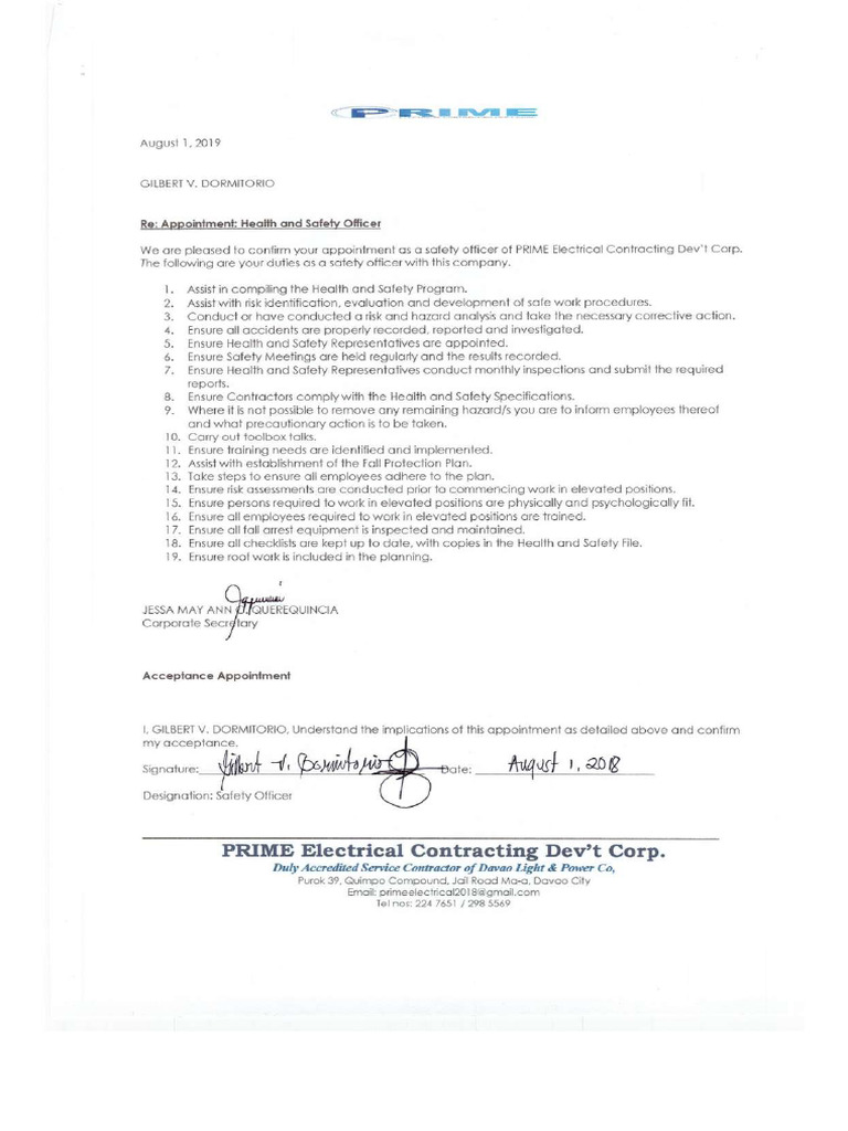 Appointment Letters | PDF