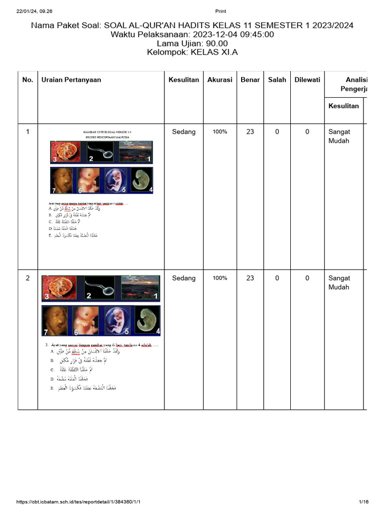 Analisis Butir Soal | PDF
