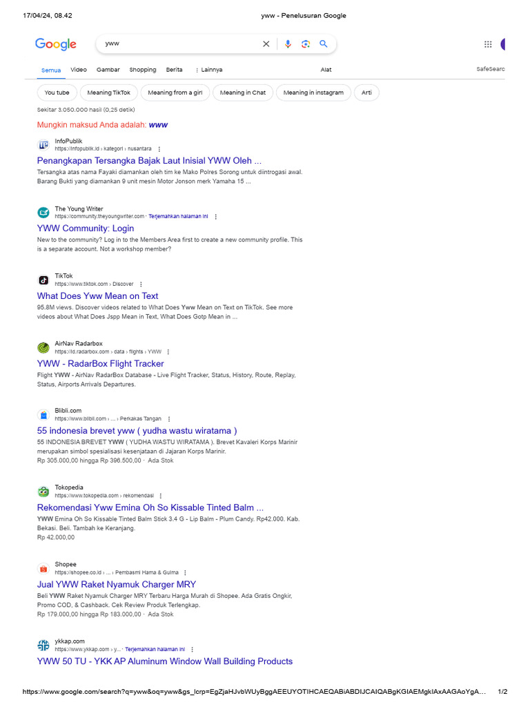 Yww - Penelusuran Google | PDF