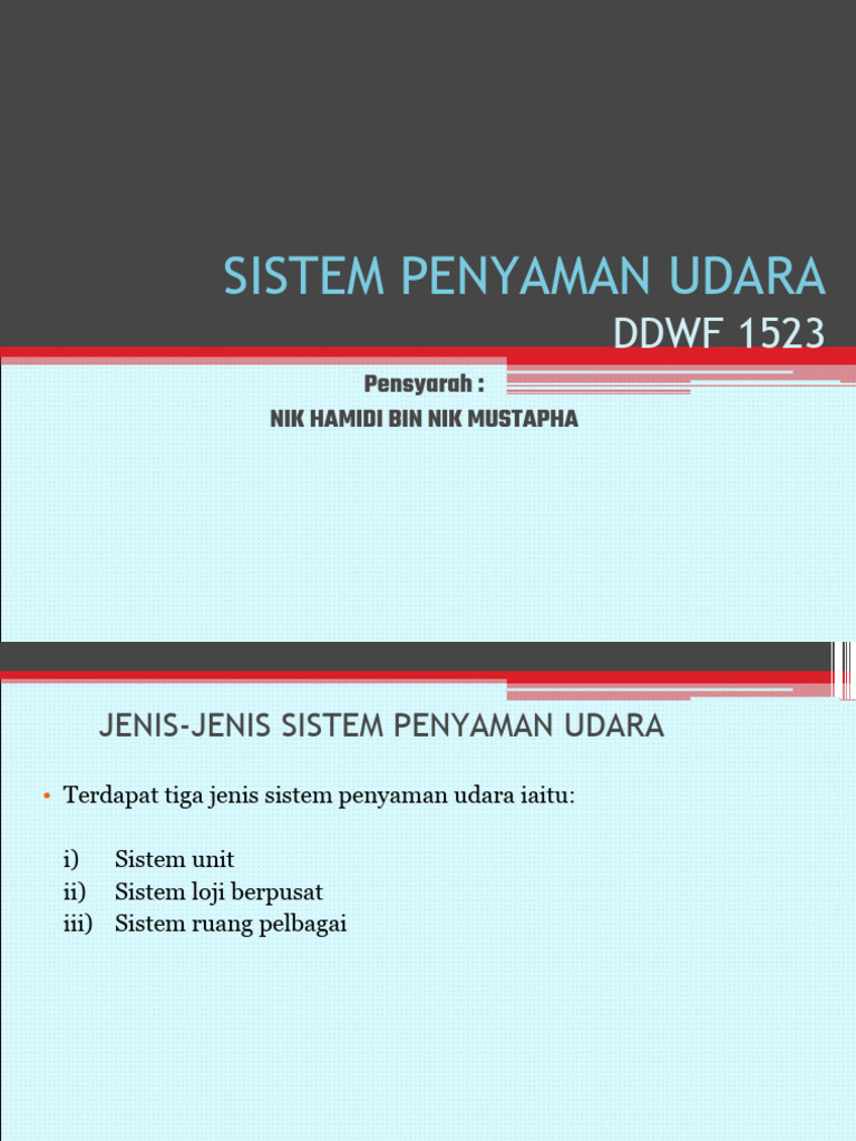 Sistem Penyaman Udara | PDF