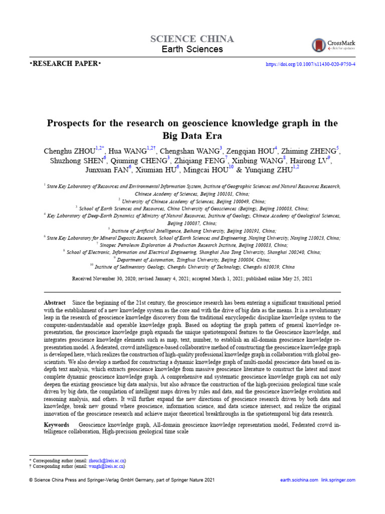 Geoscience Knowledge Graph in The Big Data Era | PDF | Conceptual Model | Knowledge